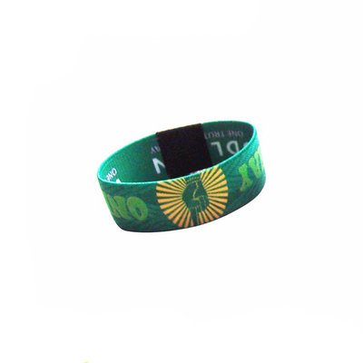 Fashionlable custom event festival fabric bracelet elastic wristbands with sublimation printing