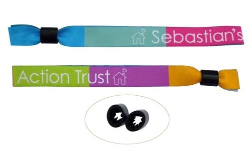 Music Festival Event Fashion Barrel Lock Satin Hand Band Textile Fabric Party Wristband