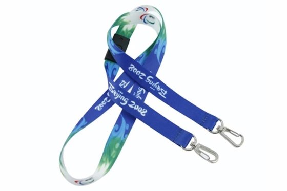 Heat Transfer Two Side Printed Polyester Landyard Various Styles Customized Logo Lanyards