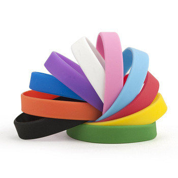 Promotional Gifts Cheap Empty Plain Silicone Wristband Blank Rubber Bracelets Multi Colorful