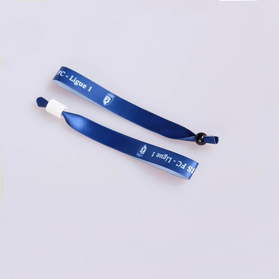 Custom Logo Satin Ribbon Bracelet Festival Heat Transfer Printing Satin Wristband With Barrel Lock