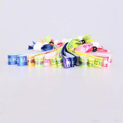 Custom Logo Satin Ribbon Bracelet Festival Heat Transfer Printing Satin Wristband With Barrel Lock