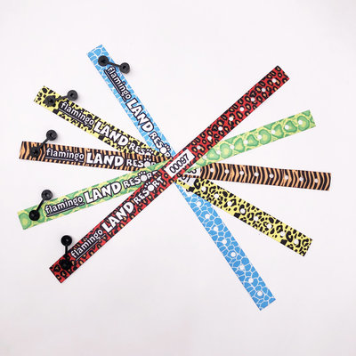 Custom Fabric Sublimation Wristbands Satin Wristband With Plastic Clip