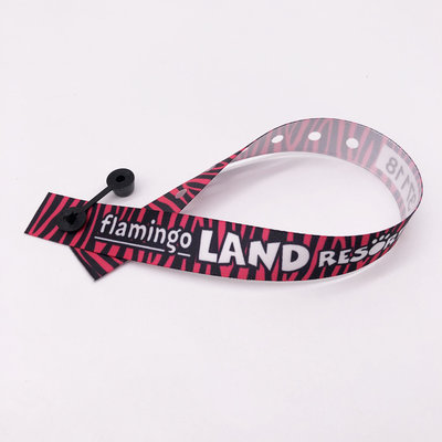 Custom Fabric Sublimation Wristbands Satin Wristband With Plastic Clip