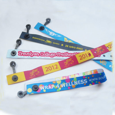Custom Logo One Time Used Woven Wristband