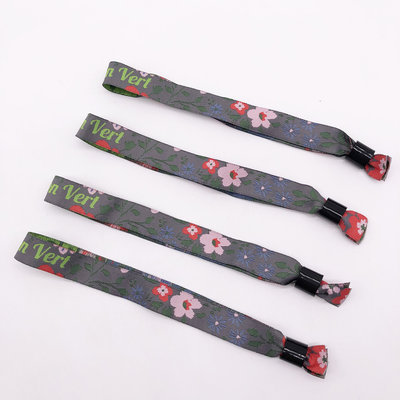 Colorful Woven Fabric Festival Style Wristband For Events