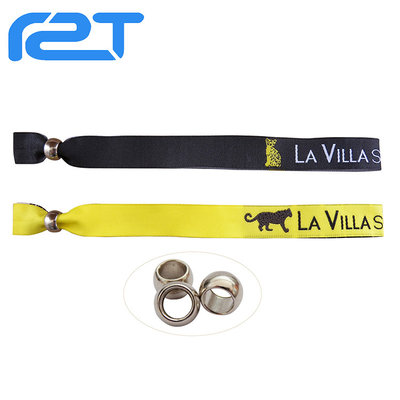 2019 Fabric Festival woven Wristband with Bead Closure