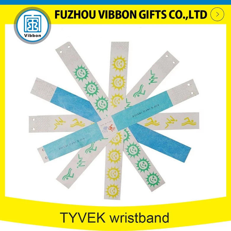 Widely Use Custom Water Proof Tyvek Wristbands Security One Time Use for Party