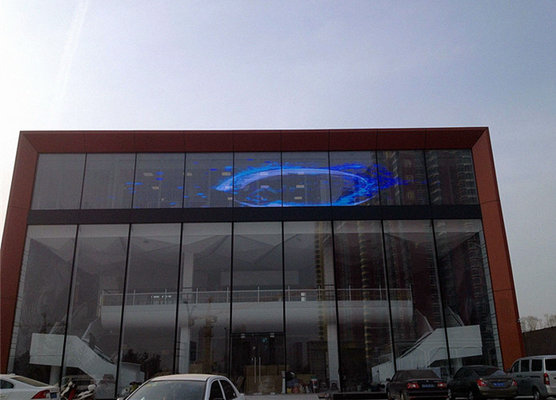 China Gold Power Indoor LED Transparent Screen 16 Bits Max Transparency Up To 90% supplier