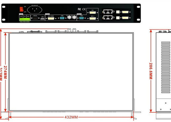 China High - Definition Display Wall Controller , 2x2 Video Wall Processor A8 Card supplier