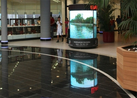 China P4mm Indoor LED Cylindrical Display Screen RGB SMD 3 in 1 , High Gray Grade supplier