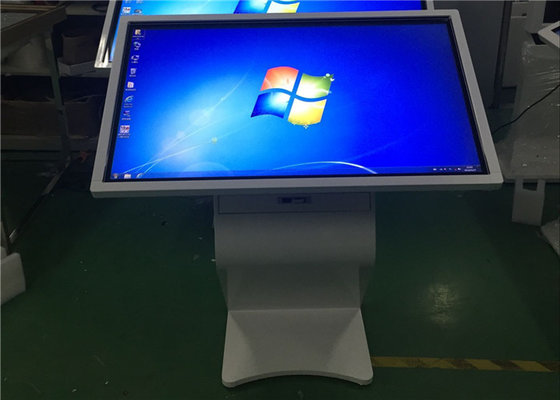 China White Multi Point IR Touch LCD Touch Screen Information Kiosk 55 Inch supplier
