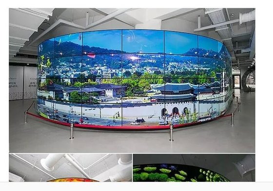 China 55inch LG Panel Curved LCD Display Solution with 4K Video Input supplier