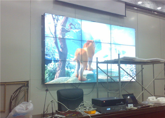 Splicing Screen LCD Broadcast Video Wall Display 3x3 55 Inch For Exhibition Center RS232 supplier