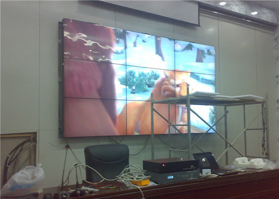 Splicing Screen LCD Broadcast Video Wall Display 3x3 55 Inch For Exhibition Center RS232 supplier
