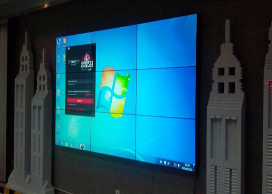 55 Inch 3x3 Video Wall LCD Monitors , Large LCD Display With 3.5mm Narrow Bezel supplier