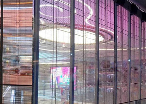HD P10 Transparent Led Screen With Acrylic Cover 300cd/M2 Brightness supplier