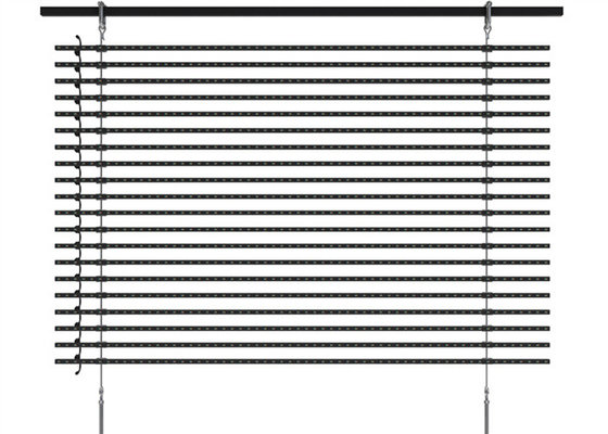 P25 High Transparent LED Display , IP65 Outdoor Video Glass Wall 36V - 42V supplier