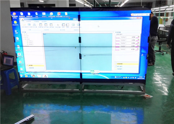 40" To 55" HD Indoor LED Video Wall Floor Stand With VGA / DVI / HDMI Signal supplier