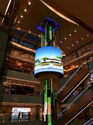 P3mm 360 Degree LED Display , Full Color Circular LED Panel with Front Serive Cabinet supplier