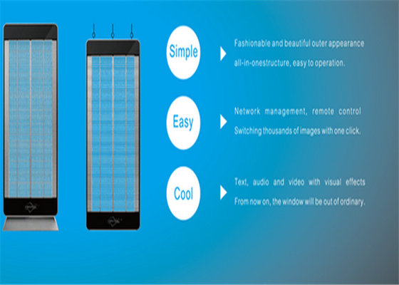 P7.8 Full Color Indoor Glass Transparent Video Display For Commercial Stage supplier