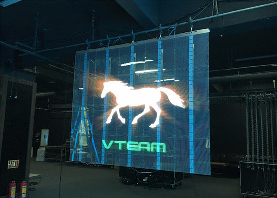 Energy Saving Large Outdoor Transparent LED Wall Giant Screen , Reduce The Wind Load supplier