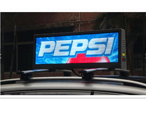High Resolution P5 LED Advertising Display , Taxi Top LED Screen supplier