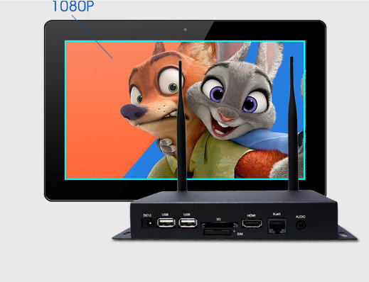 Hd Video Media Player Transparent LCD Video Wall Support H.264 MPEG2 supplier