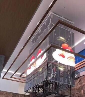 Indoor Glass Led Display Screen And Le Wall  For Shop Mall Cabinet Advertising supplier