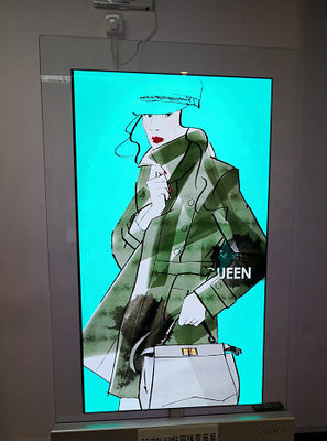 Double faces OLED super Thin Shopping Mall Advertising Display Solution supplier