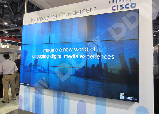 DDW video wall 5.3mm 6.7mm bezel LED HDMI DVI VGA AV YPBPR 1920x1080p 42/46/47/52/55/65 supplier