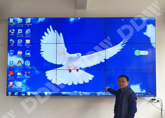 CCTV Security video wall 5.3mm bezel LCD LED HDMI DVI VGA AV YPBPR IP RS232 1920*1080 supplier