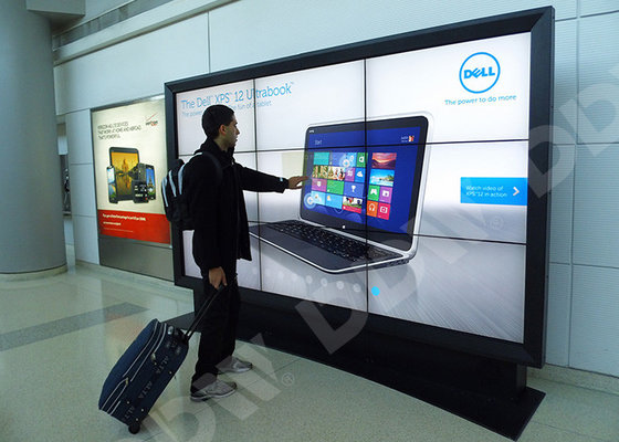 Splicing video wall display 5.3mm bezel LCD LED HDMI DVI VGA AV YPBPR IP RS232 1920*1080 supplier
