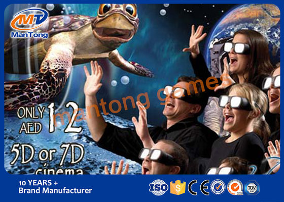 Amusement Park 5D Cinema Simulator Electric / Hydarulic System With 100 Movies