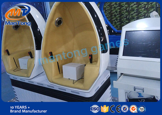 Egg Shape Virtual Reality Simulator 2 Seats VR Cinema With Customized Logo