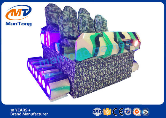 6 Player 9D VR Simulator Tank Shape With VR Movies And Shooting Games