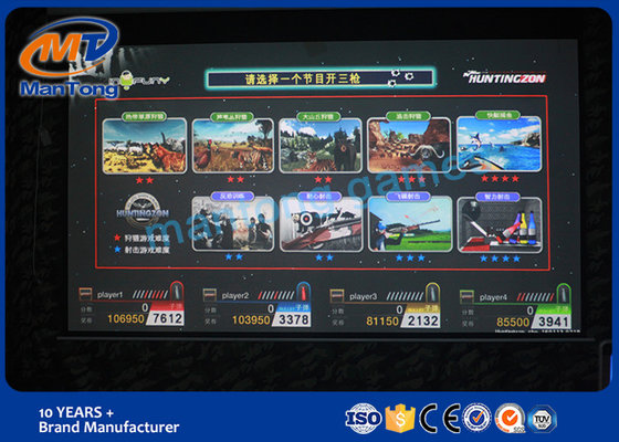 Indoor Shooting Game Machine Real Experience  Hunting Games For 4 People