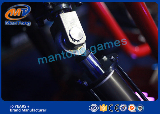 6 Dof Electric Cylinder Platform Red VR F1 Racing Car Simulator With 3 Screens