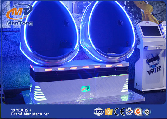 Blue Two Seats Cinema 9D VR Simulator With 360 Degree View 750W