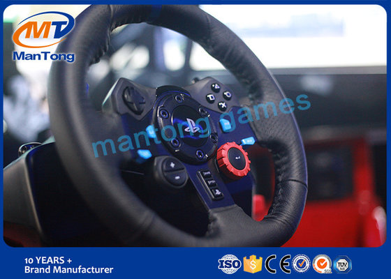 Red VR Car Racing Simulator With Speeding Race Mantong / Fly Virtual Reality Machine