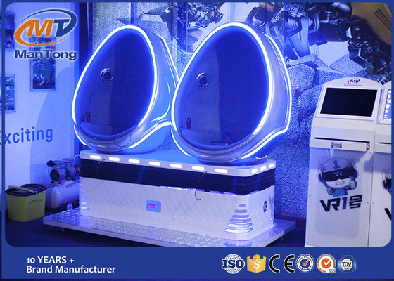 Blue 9D Virtual Reality Simulator With Fiberglass / 2 Seats For Amusement Park