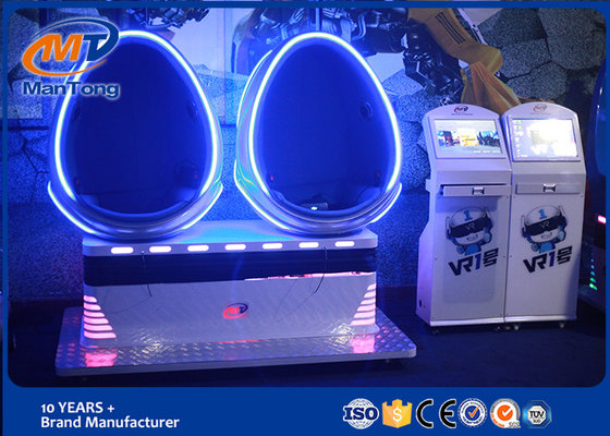 Blue / White Double Players 9D VR Simulator For Amusement Park 100kg Loading Weight