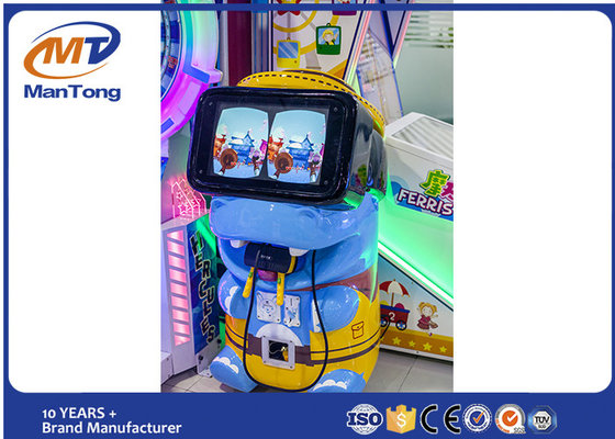 Yellow Single Player Virtual Reality Simulator Coin Operated For Children