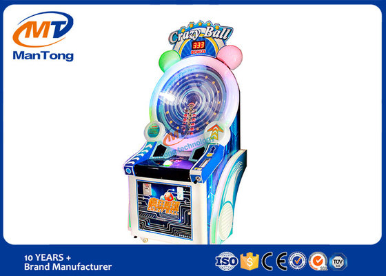 Crazy Ball Coin Operated Lottery Redemption Arcade Game Machines Three Mix Color