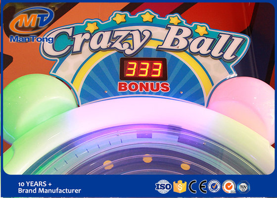 Crazy Ball Coin Operated Lottery Redemption Arcade Game Machines Three Mix Color