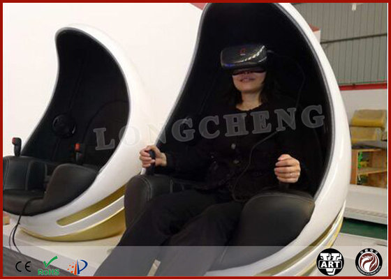 Double Seats Egg 9D Virtual Reality Cinema Oculus Rift Dk2 , 9DVR High Definition White Color