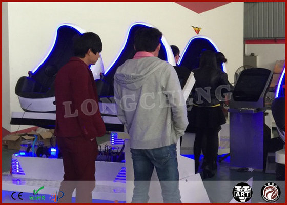 9D Cinema Simulator Electric Cylinder Egg Shaped Double Seats