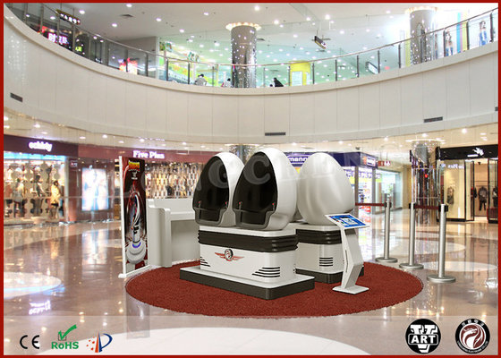 2 Seats Electronic Virtual Reality 9D VR Egg Chairs , Virtual Reality Ride