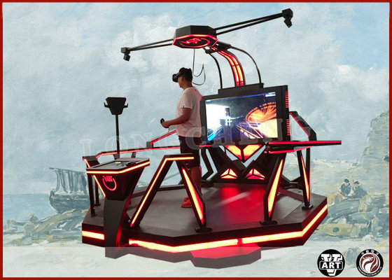 Hight Resolution HTC Headset Virtual Reality Standing Platform Amusement Park Machine
