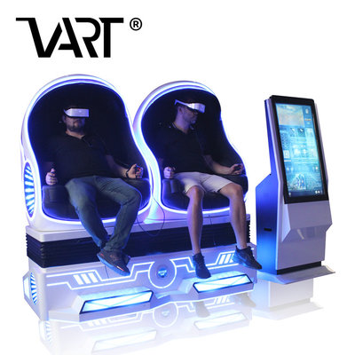 Virtual Reality 9D VR Cinema Simulator With Double Seats Black + White Color